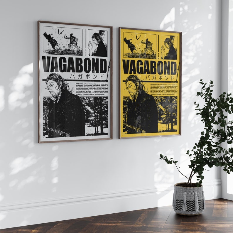 Vagabond Poster - Miyamoto Musashi Manga - Japanese Manga Print - Manga ...