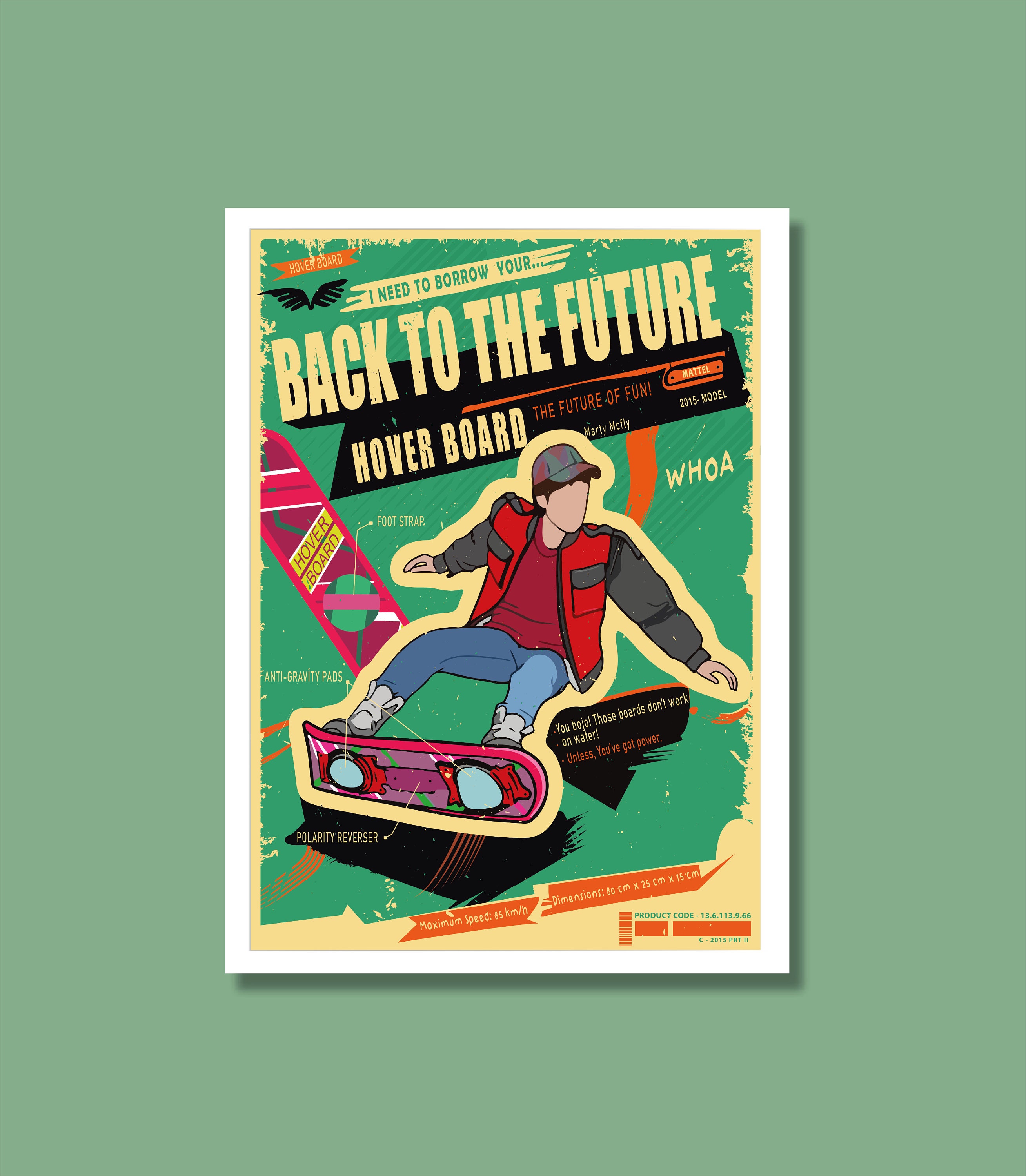 Back to the Future Hoverboard Poster, Back to the Future Poster ...