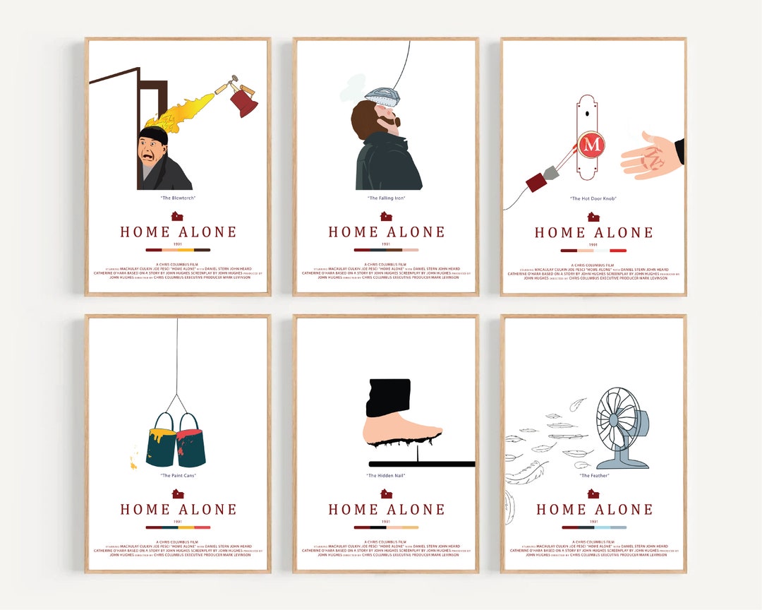 Home Alone Minimalist Poster Set, Kevin’s Home Alone Traps, Home Alone ...