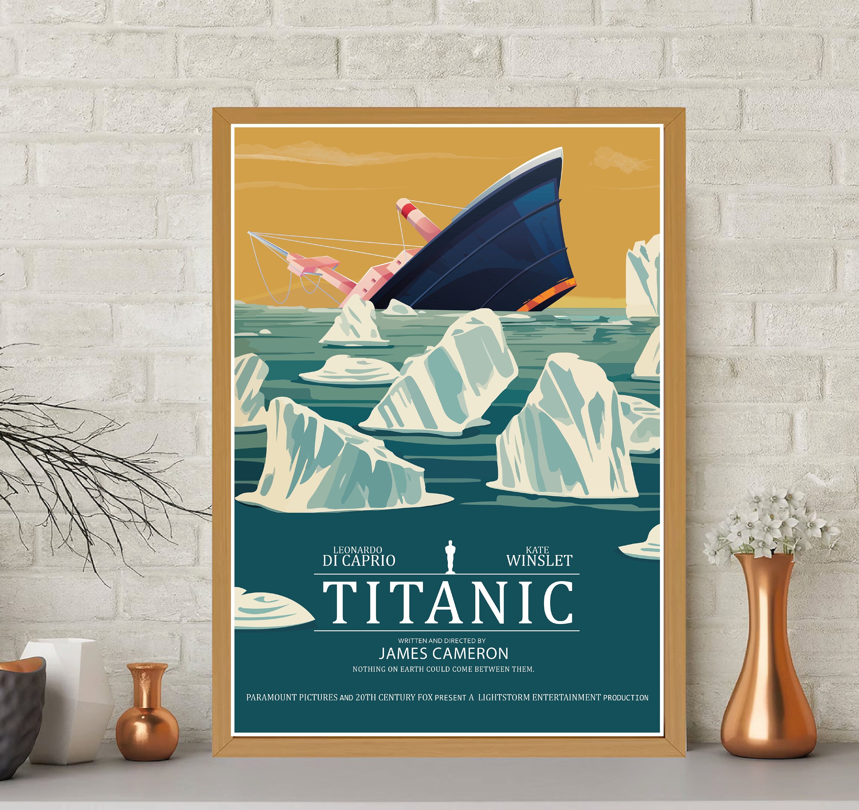 Titanic Poster, Titanic Movie Print, Titanic Illustration Poster, Movie ...