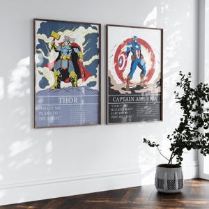 Superhero Poster Set, Marvel Universe Poster Set, Marvel, Marvel ...