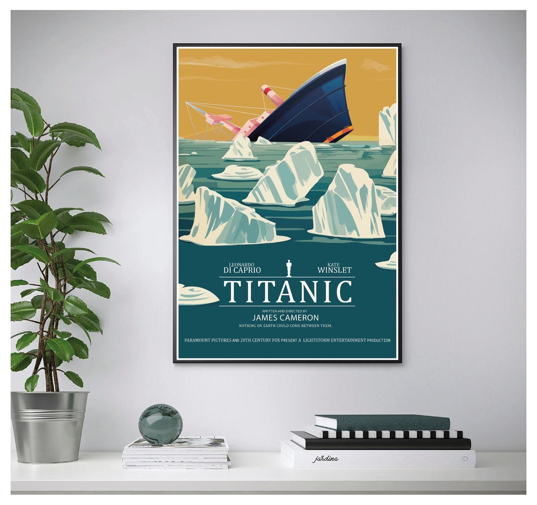 Titanic Poster, Titanic Movie Print, Titanic Illustration Poster, Movie Poster, Wall Art - Etsy