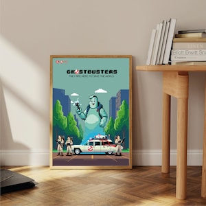 Ghostbusters Pixel Art Poster Set, Ghostbusters Poster, Ghostbusters ...
