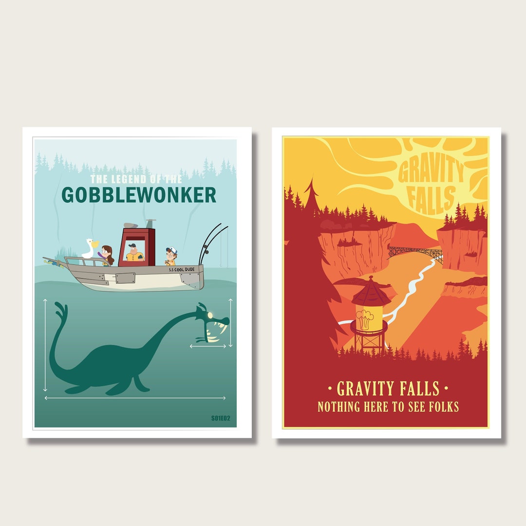 Set of 2 Gravity Falls Poster | Gravity Falls | Gravity Falls Poster ...