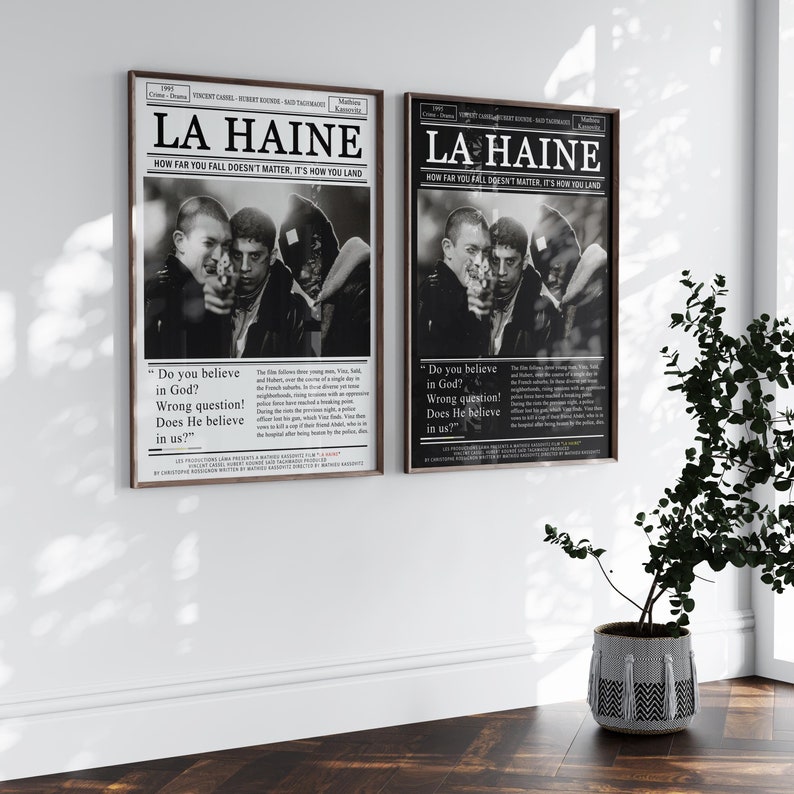 La Haine Poster, La Haine Movie Poster, La Haine, La Haine Print ...