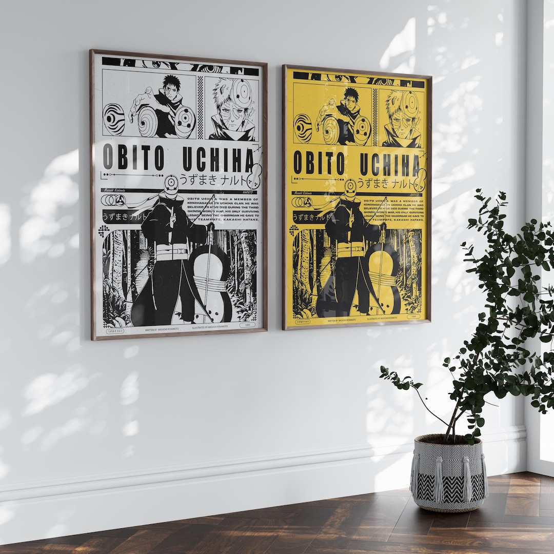 Naruto Obito Uchiha Poster | Manga Poster | Naruto Wall Art ...
