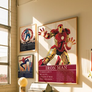 Superhero Poster Set, Marvel Universe Poster Set, Marvel, Marvel ...