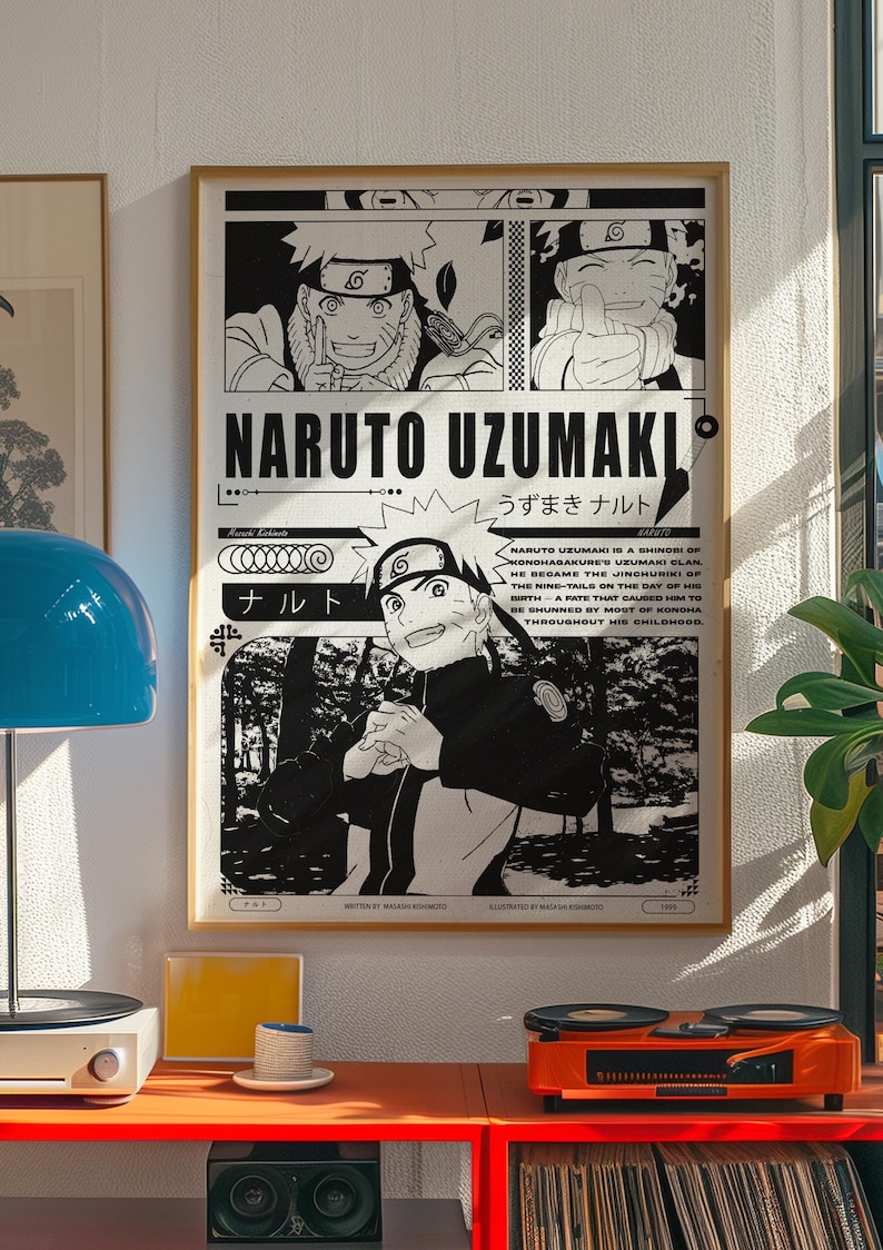 Naruto Uzumaki Poster - Naruto Fan Art -anime Wall Art - Manga Poster ...
