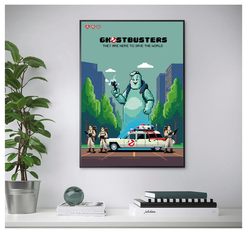 Ghostbusters Pixel Art Poster Set, Ghostbusters Poster, Ghostbusters ...