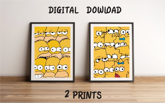 The Simpsons the Simpsons Poster Homer Simpson Bart | Etsy