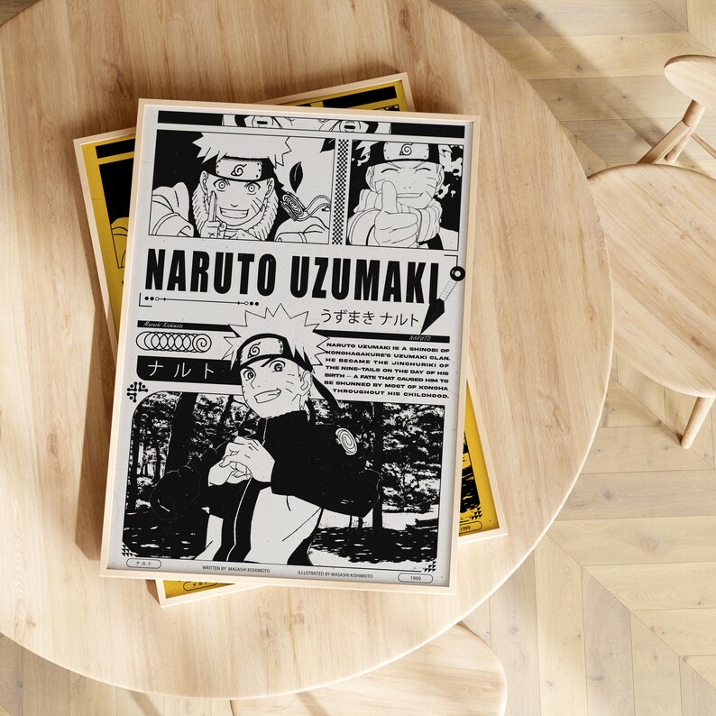 Naruto Uzumaki Poster - Naruto Fan Art -anime Wall Art - Manga Poster ...