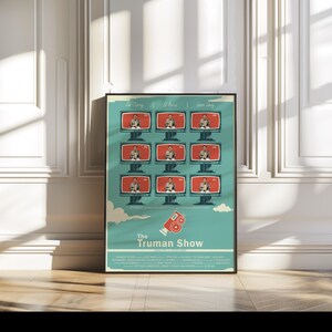 Set of 2 Truman Show Poster | Truman Show Poster | Truman Show Art ...