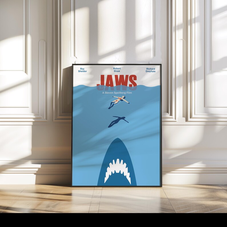 Jaws Poster - Jaws Movie Print - Jaws Movie Poster- Shark - Steven ...