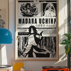 Naruto Madara Uchiha Poster - Anime Room Art - Naruto Anime Poster ...