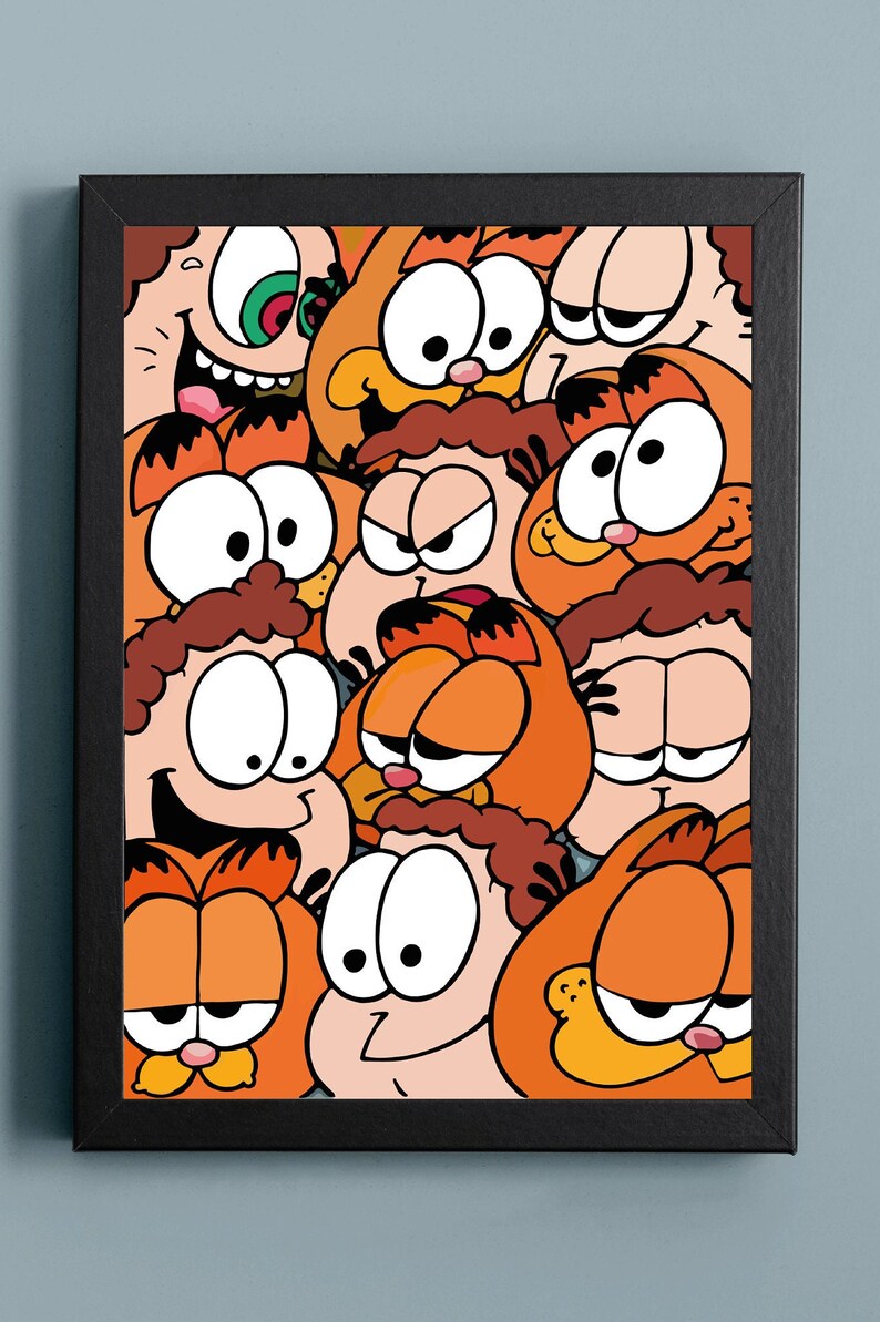 Garfield Poster Garfield Wall Art Garfield Print Vintage | Etsy