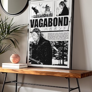 Vagabond Poster - Miyamoto Musashi Manga - Japanese Manga Print - Manga ...