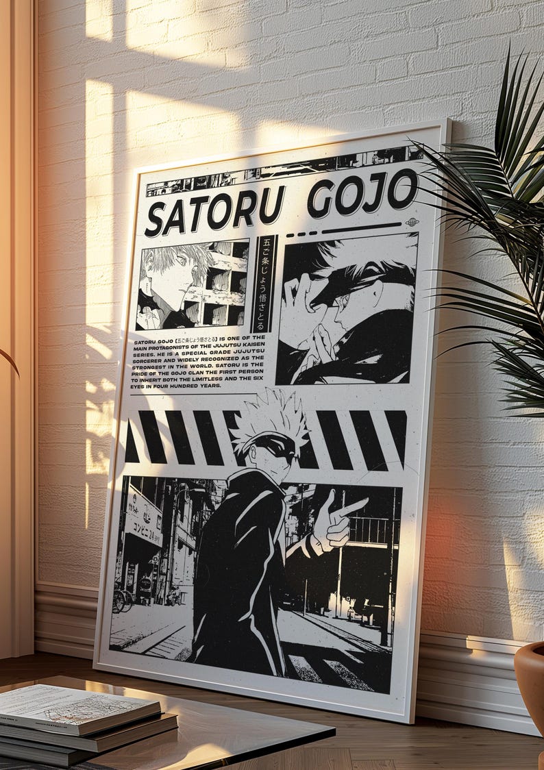 Jujutsu Kaisen Wall Art Satoru Gojo Poster Manga Art Anime Wall Print ...