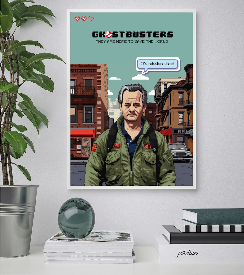 Ghostbusters Pixel Art Poster Set, Ghostbusters Poster, Ghostbusters ...
