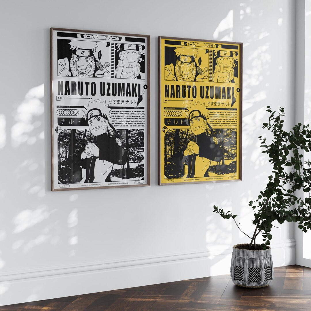 Naruto Uzumaki Poster - Naruto Fan Art -anime Wall Art - Manga Poster ...