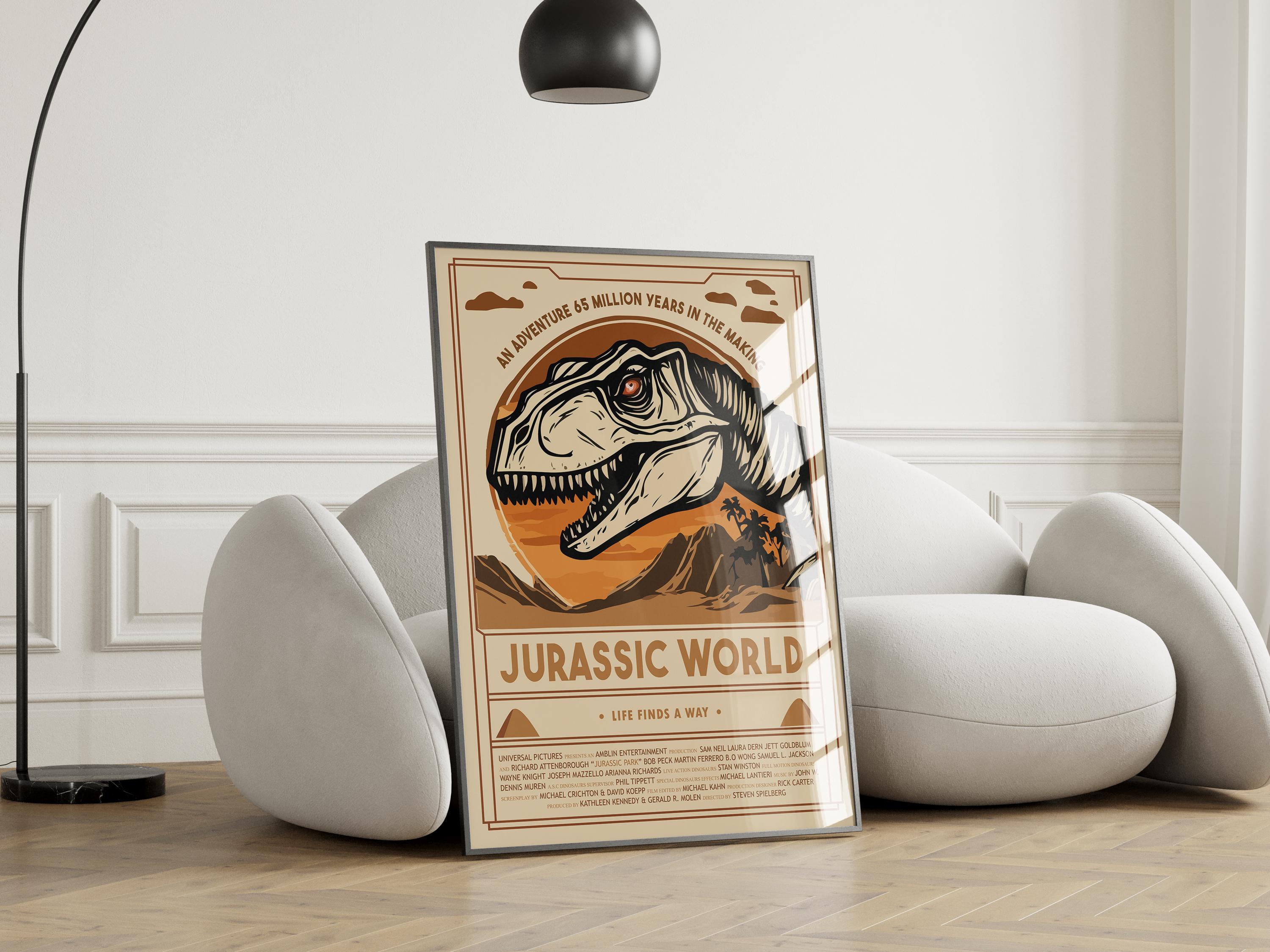 Set of 2 Jurassic Park Poster Jurassic Park Print Universal Studios ...