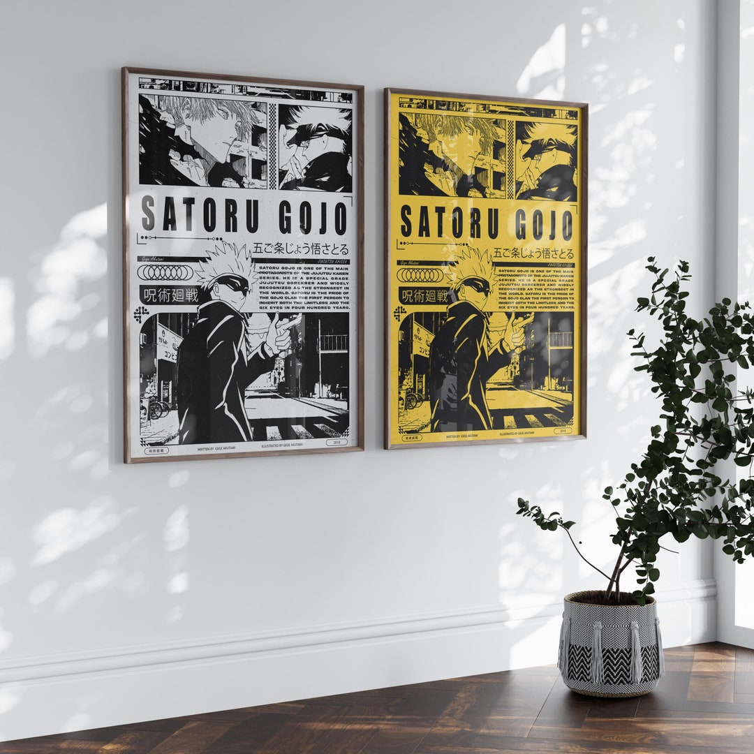 Jujutsu Kaisen Wall Art | Satoru Gojo Poster | Manga Art Anime Wall ...