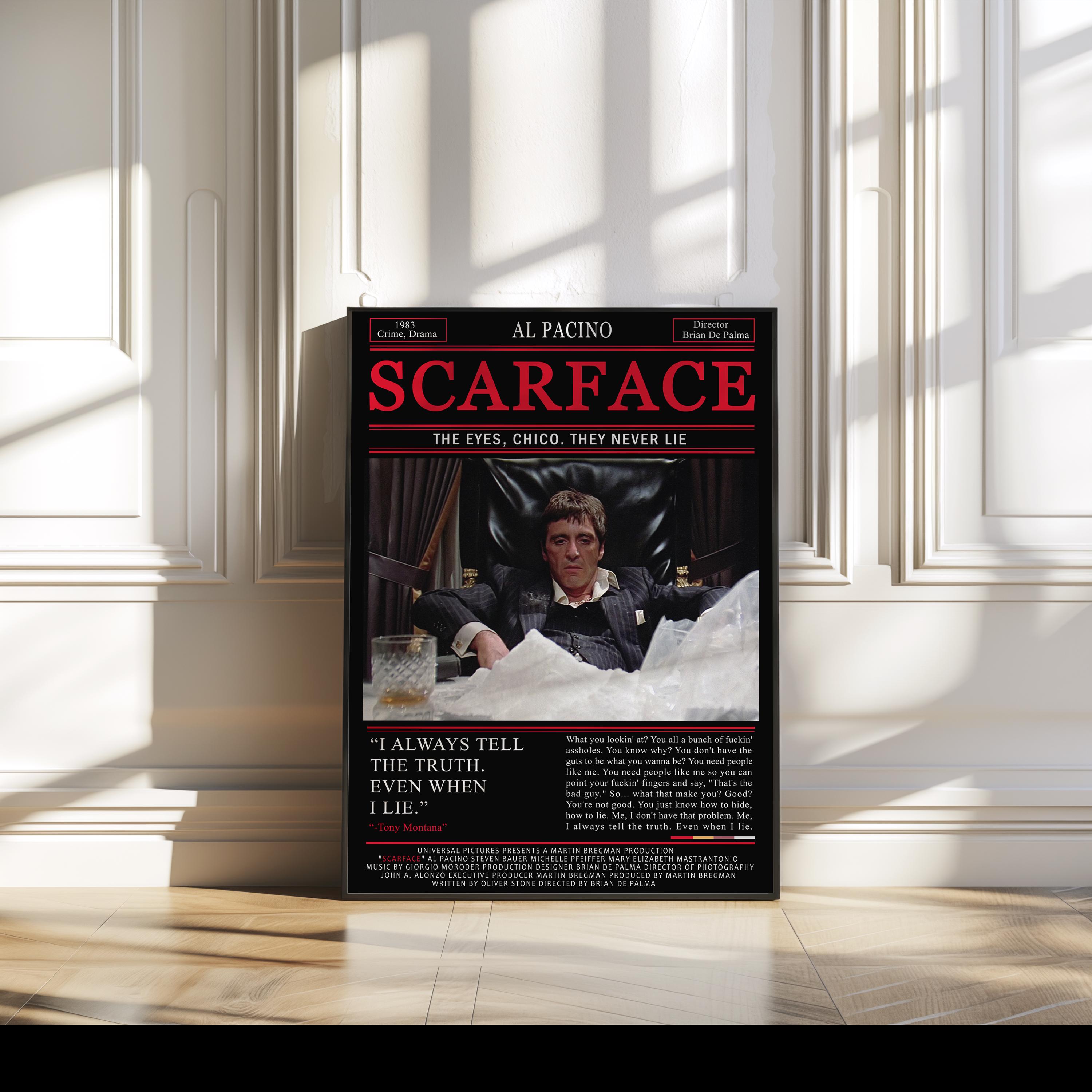 Scarface Poster, Scarface Movie Poster, Tony Montana, Al Pacino ...