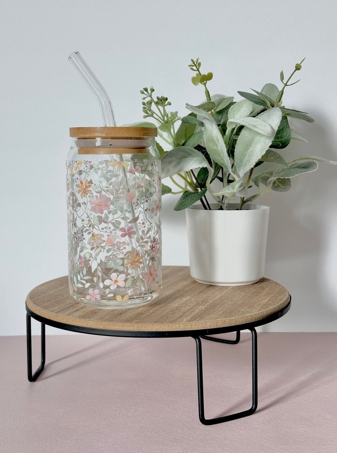 Floral Cup, Girly Cup, Beer Glass, Coffee Cup, Gift for Friend, Party ...