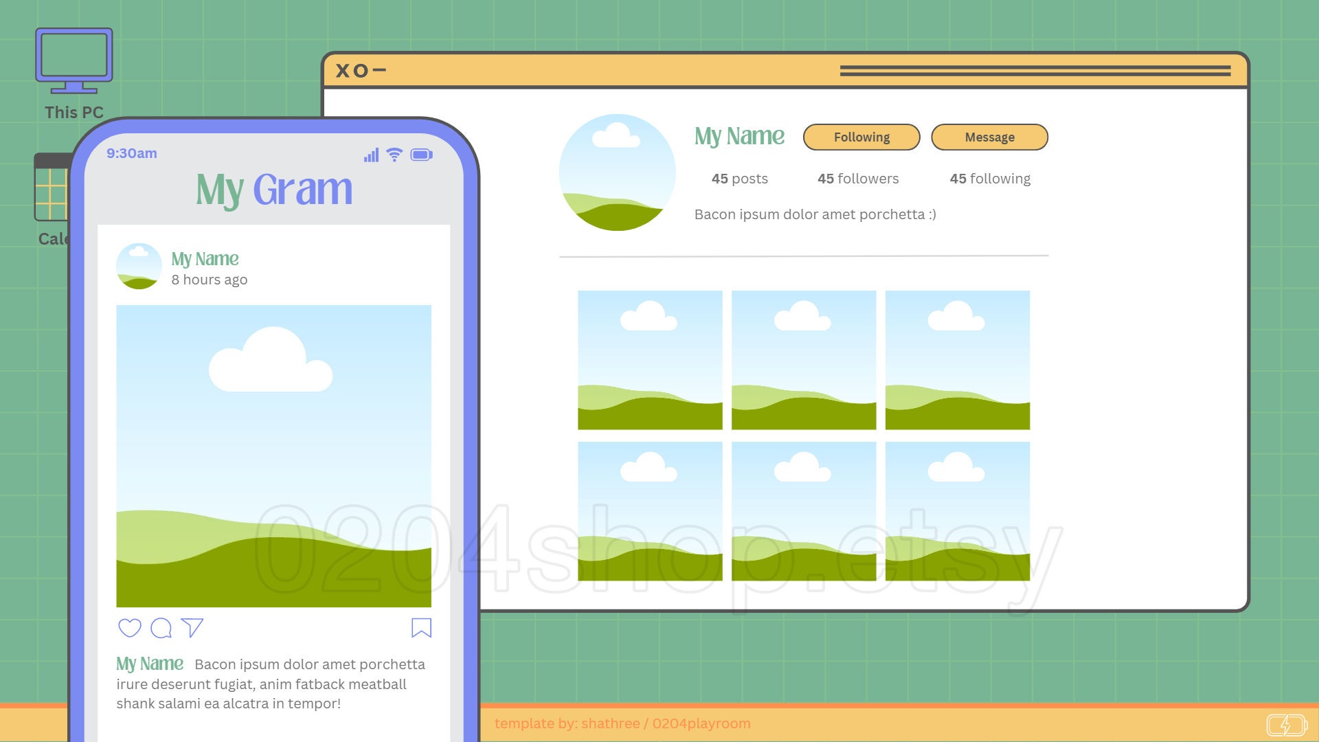 Canva Template: Retro Presentation Widescreen Layout (20 Pages) - Etsy