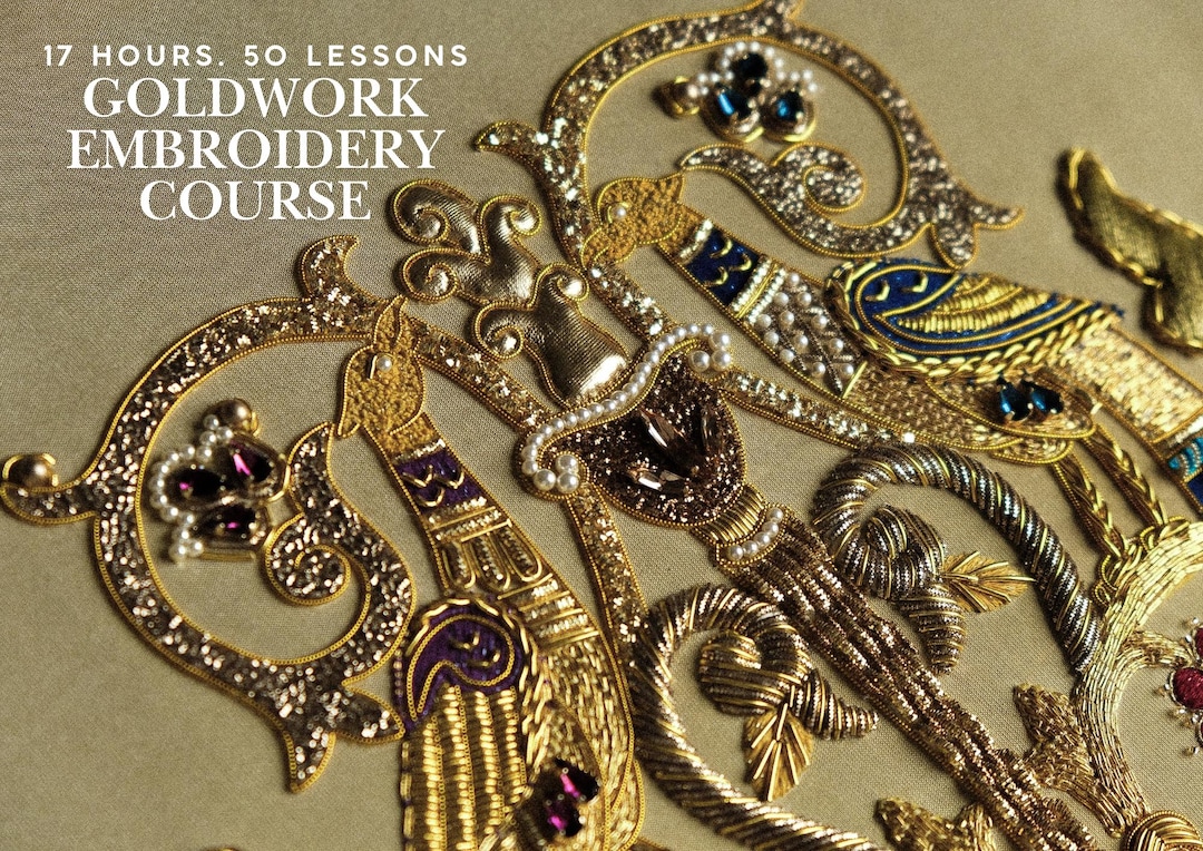 Goldwork Embroidery Course | Beginner to Advanced | 17 Hrs | Haute ...