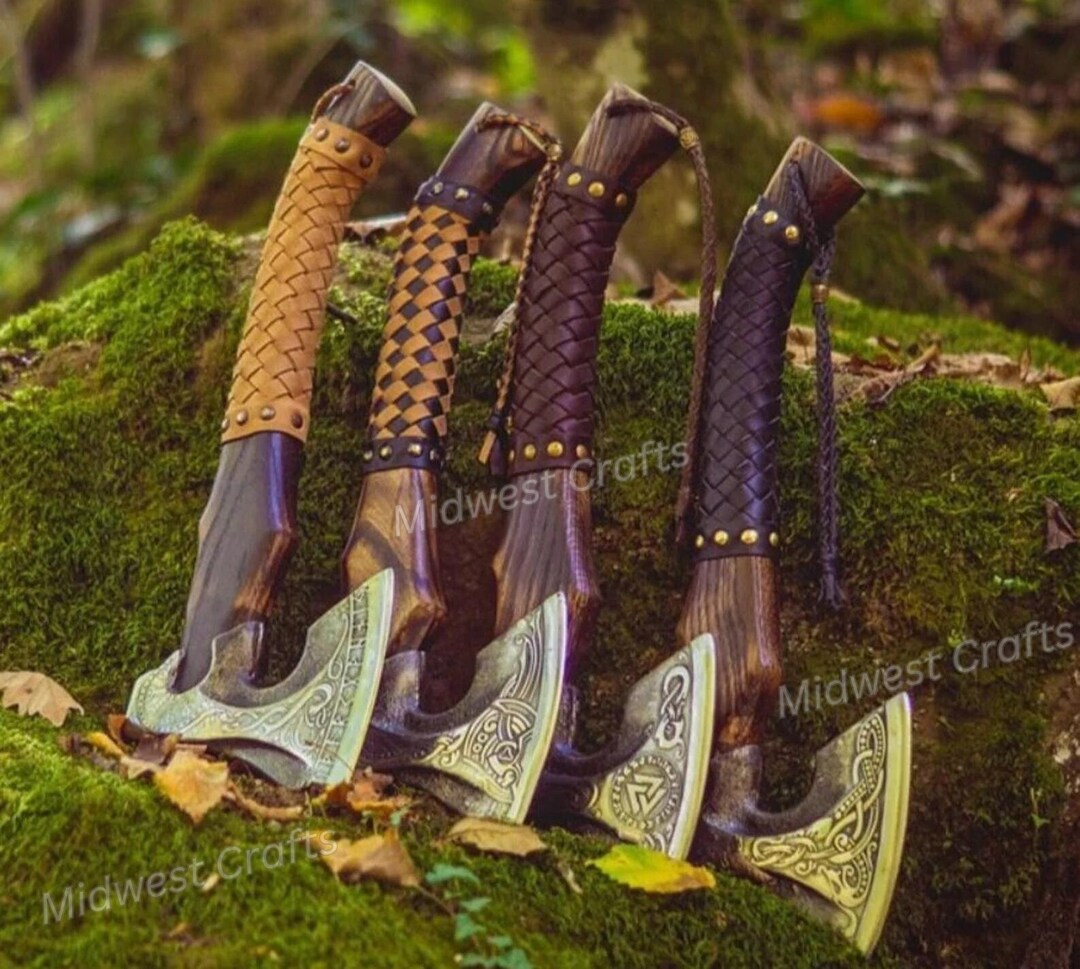 Pack of 4 Throwing Axes, Personalized Gift for Him, Viking Axes ...