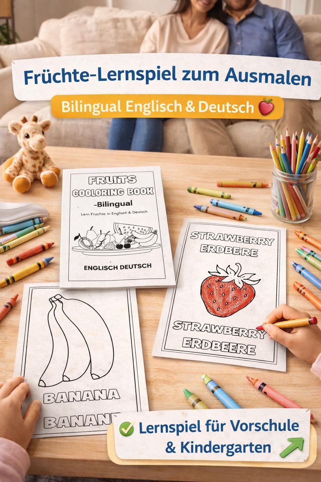 Fruits Coloring Book | Fruit Coloring Book | English German ...