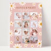 Editable Strawberry First Year Photo Collage, Baby First Year Frame ...