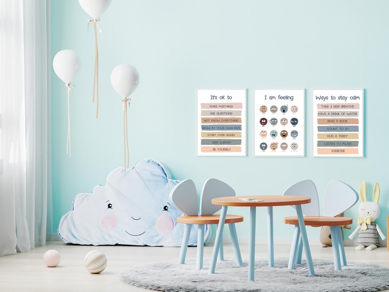 Set of 7 Calming Corner Posters, Montessori Classroom Decor, Homeschool ...