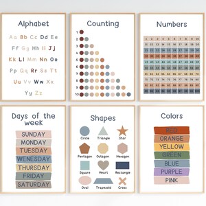 Educational Posters, Set of 12, Calming Corner, Montessori Classroom ...