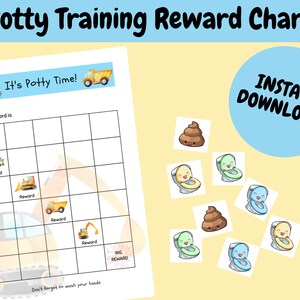 Printable Construction Potty Training Reward Chart, Instant Download ...
