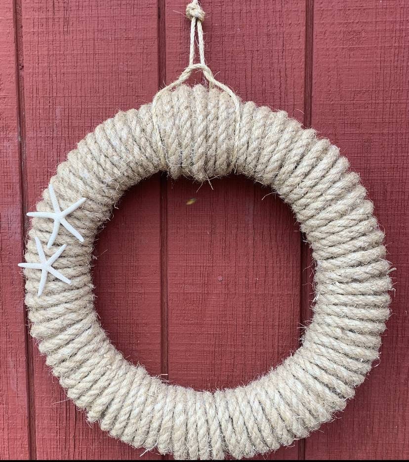 Nautical Rope Wreath Rope Wreathfront Door Wreath Coastal Wreathlarge ...