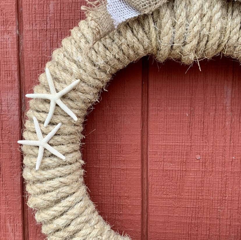 Nautical Rope Wreath Rope Wreathfront Door Wreath Coastal Wreathlarge ...