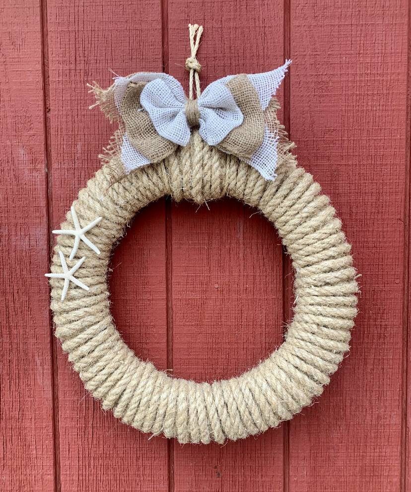 Nautical Rope Wreath Rope Wreathfront Door Wreath Coastal Wreathlarge ...