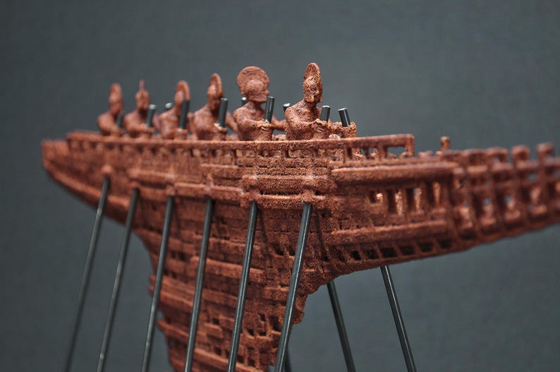 Wood PLA Sculpture - Odysseus. Home Decoration Designed and Hand ...
