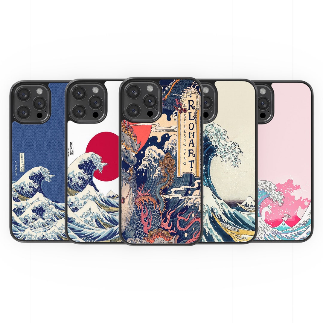 Japanese Kanagawa Great Wave Phone Case Aesthetic Abstract Art - Etsy