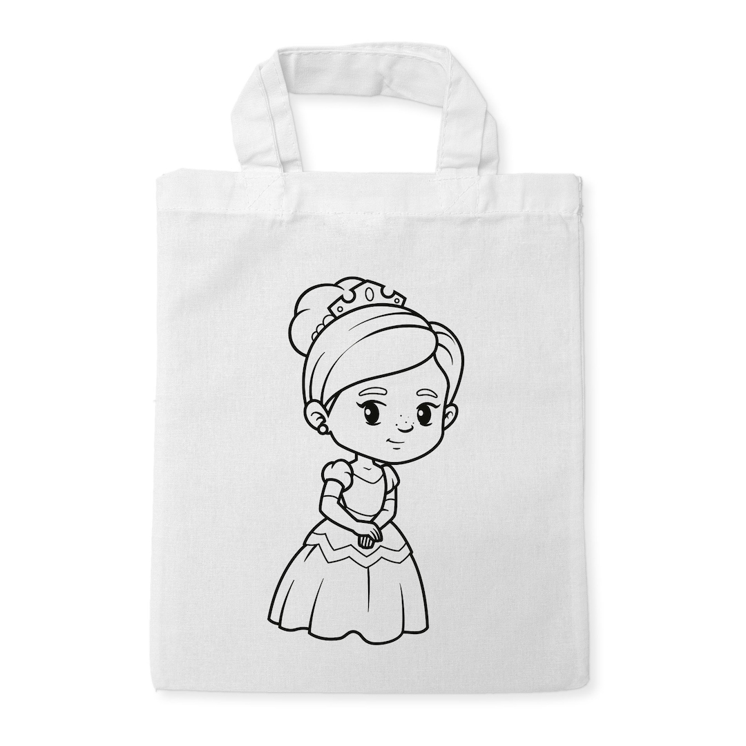 Princess Queen Children's Party Coloring Bag to Color in for Children's ...