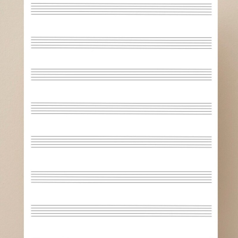 Blank Sheet Music Printable - Etsy