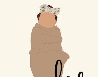 Custom Digital Faceless Group Portrait With Lettering - Etsy