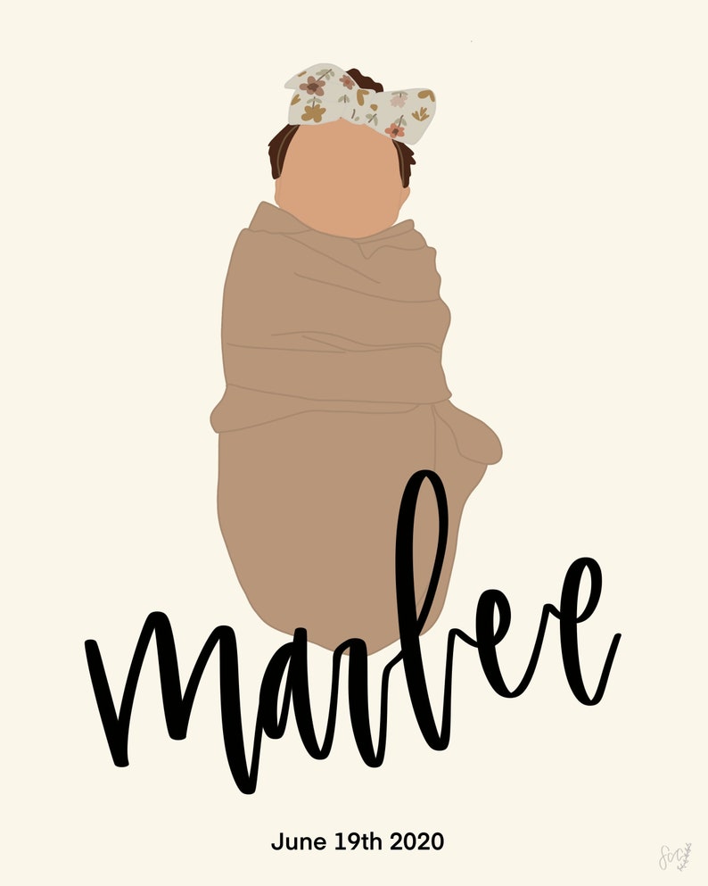 Digital Newborn Faceless Portrait - Etsy