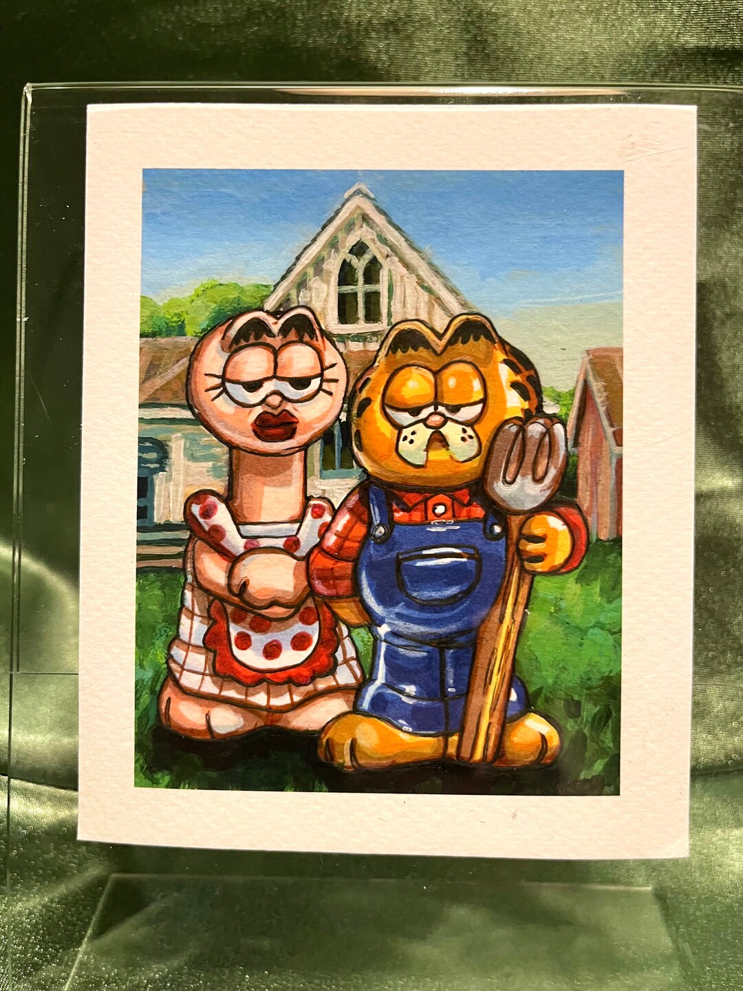 American Gothic Garfield Giclée Print Original Marker and Acrylic ...