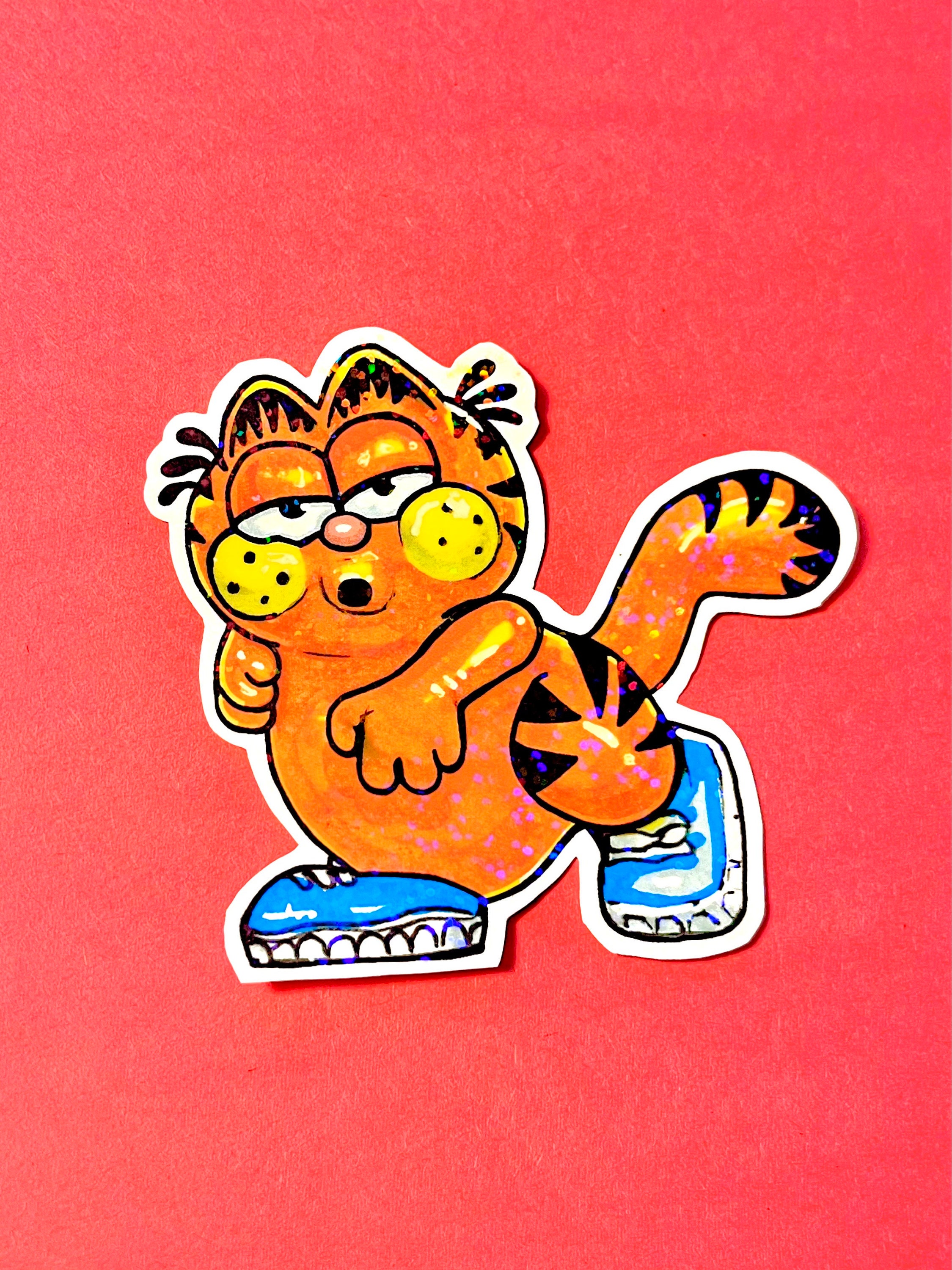 Garfield Sticker Sheet, Pack of 5 Stickers, PVC Toy Antique Repop ...