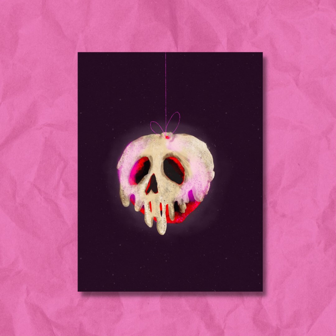 Poison Apple Print cart Print Fruit Home Decor Colorful Halloween ...