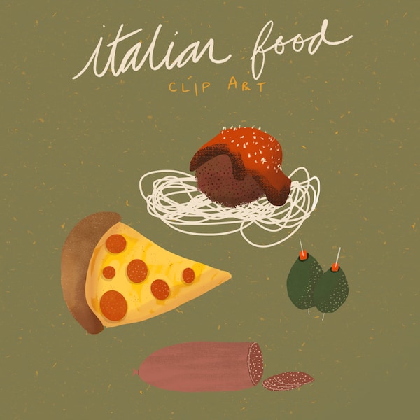 Italian Dinner Clip Art - Etsy