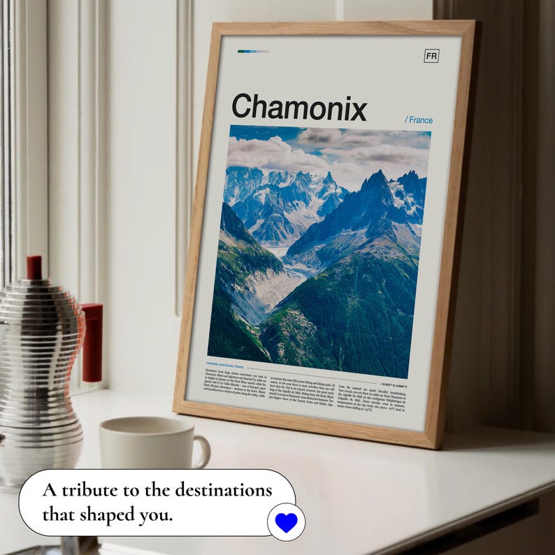 Chamonix Print, Chamonix Poster, Chamonix Wall Art, Chamonix Art Print ...