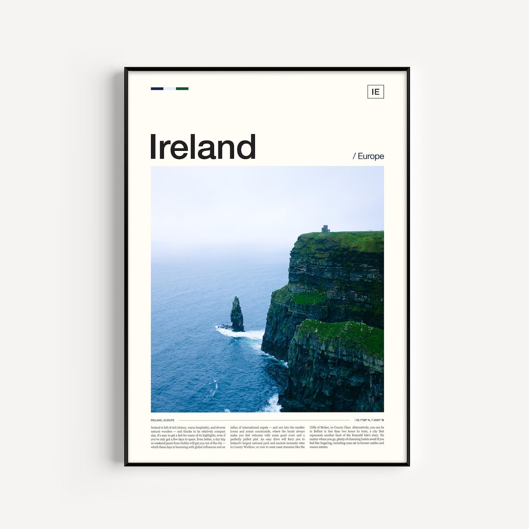 Ireland Print, Ireland Poster, Ireland Wall Art, Ireland Art Print ...